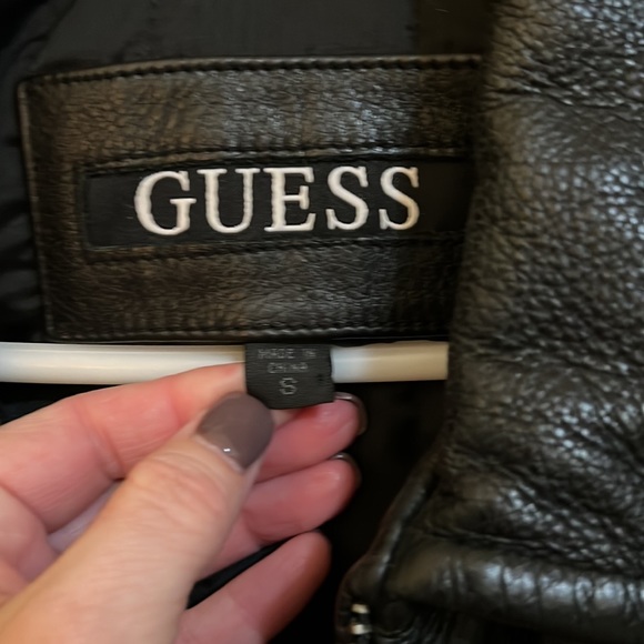 Guess | Jackets & Coats | Mens Guess Leather Jacket | Poshmark